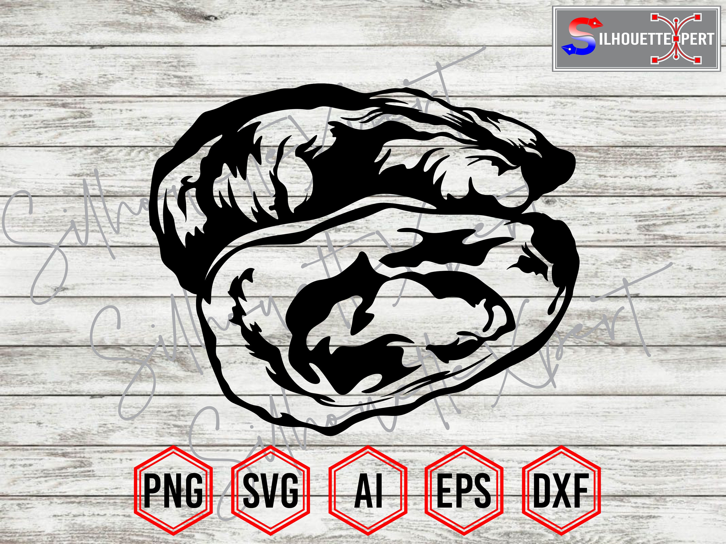 Oyster Silhouette #!, Oyster Shell Svg, Shell Svg - Clipart, Vector ...