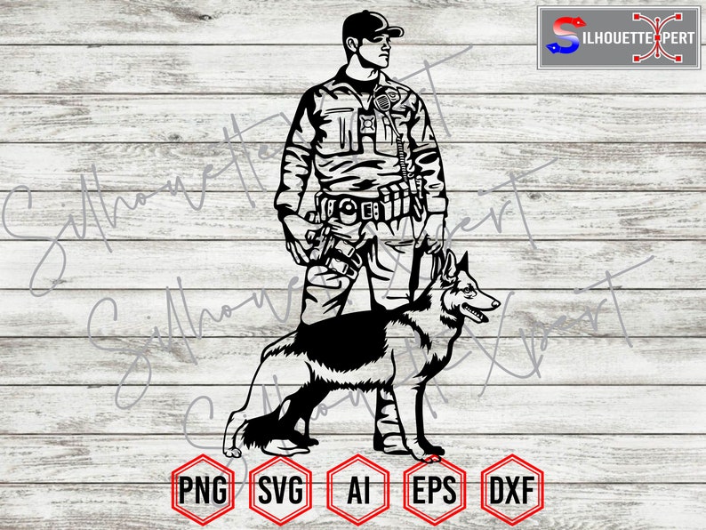 K9 Handler Svg/ German Shepherd Svg/ Police K9 Svg / K9 Unit Svg/ Thin ...