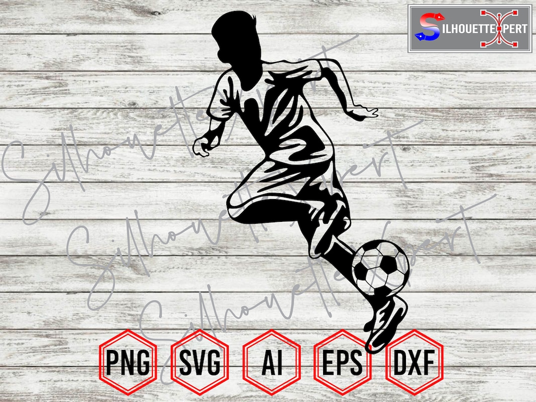 Soccer Silhouette #1, Soccer Kid Svg, Soccer Svg - Cricut, CNC, Vinyl ...