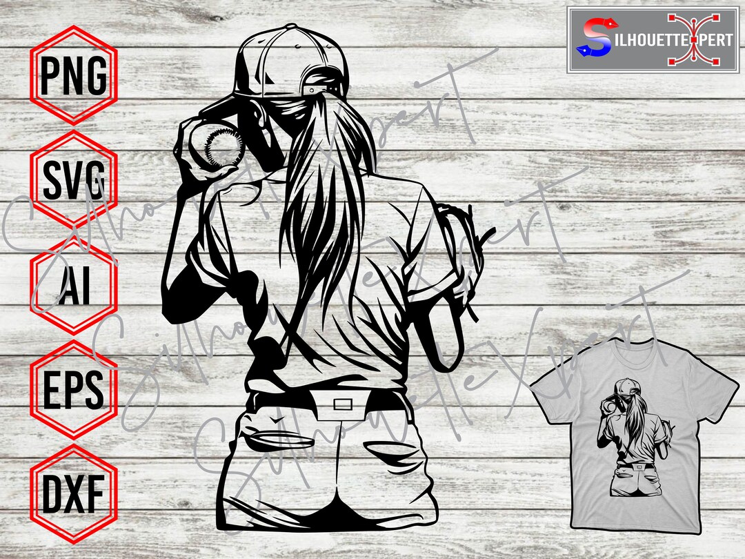 Baseball Girl Clipart, Baseball Player Svg, Girl Player Svg, Baseball ...