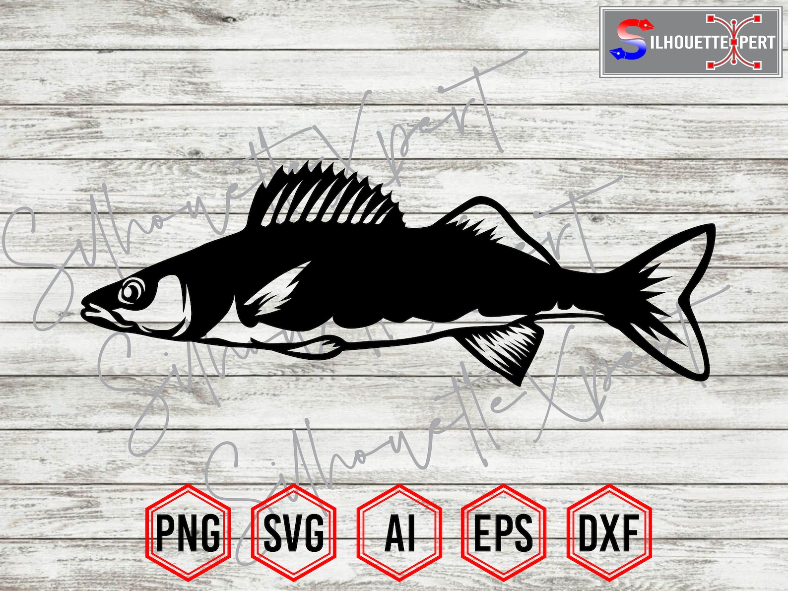 Walleye Silhouette Walleye Svg Fishing Svg Ocean Fish Svg - Etsy