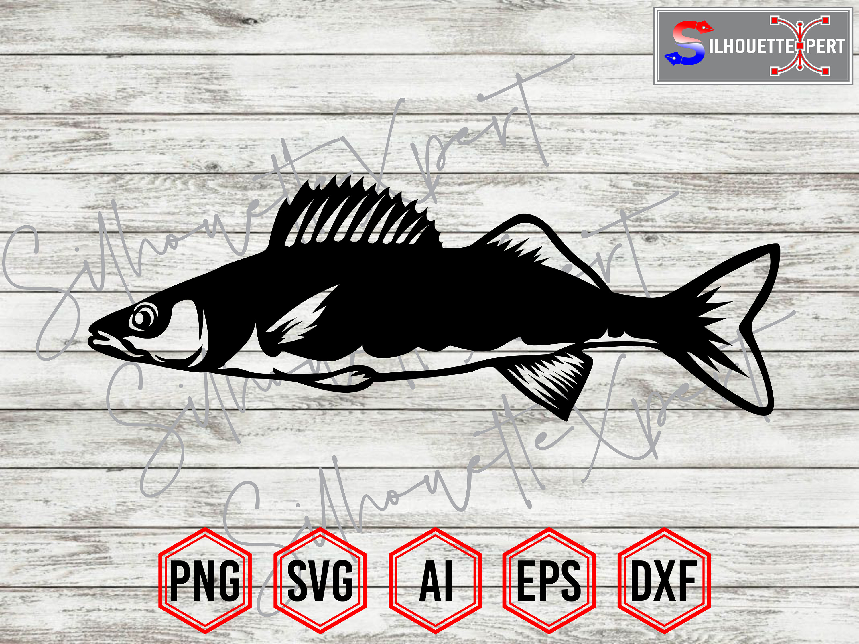 Walleye Silhouette Walleye Svg Fishing Svg Ocean Fish Svg - Etsy