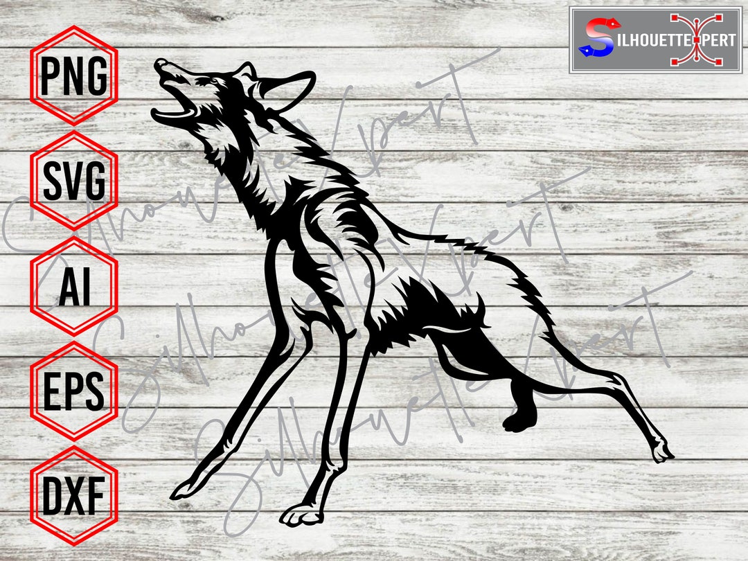 Howling Maned Wolf Svg, Adorable Wolf Svg, Animal Svg, Wildlife Svg ...