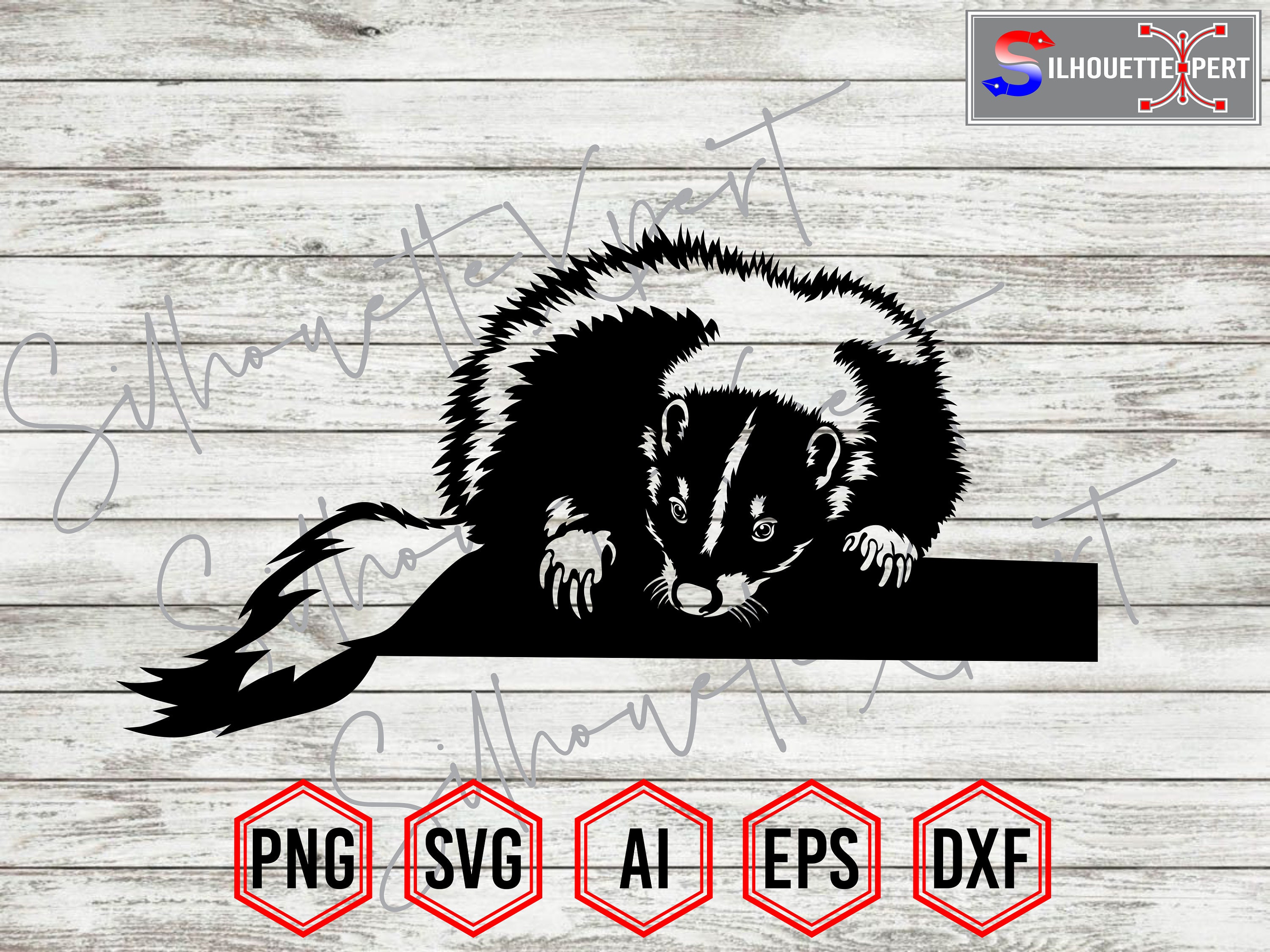 Adorable Skunk / Peeking Skunk Svg, Skunk Svg, Skunk Silhouette #4 ...