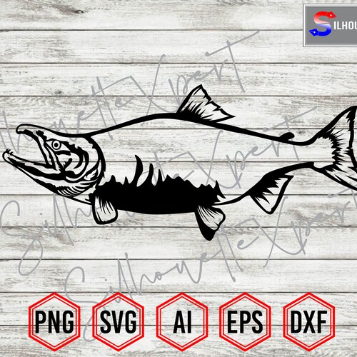 Salmon Svg Sockeye Salmon Svg Fishing Svg Clipart - Etsy