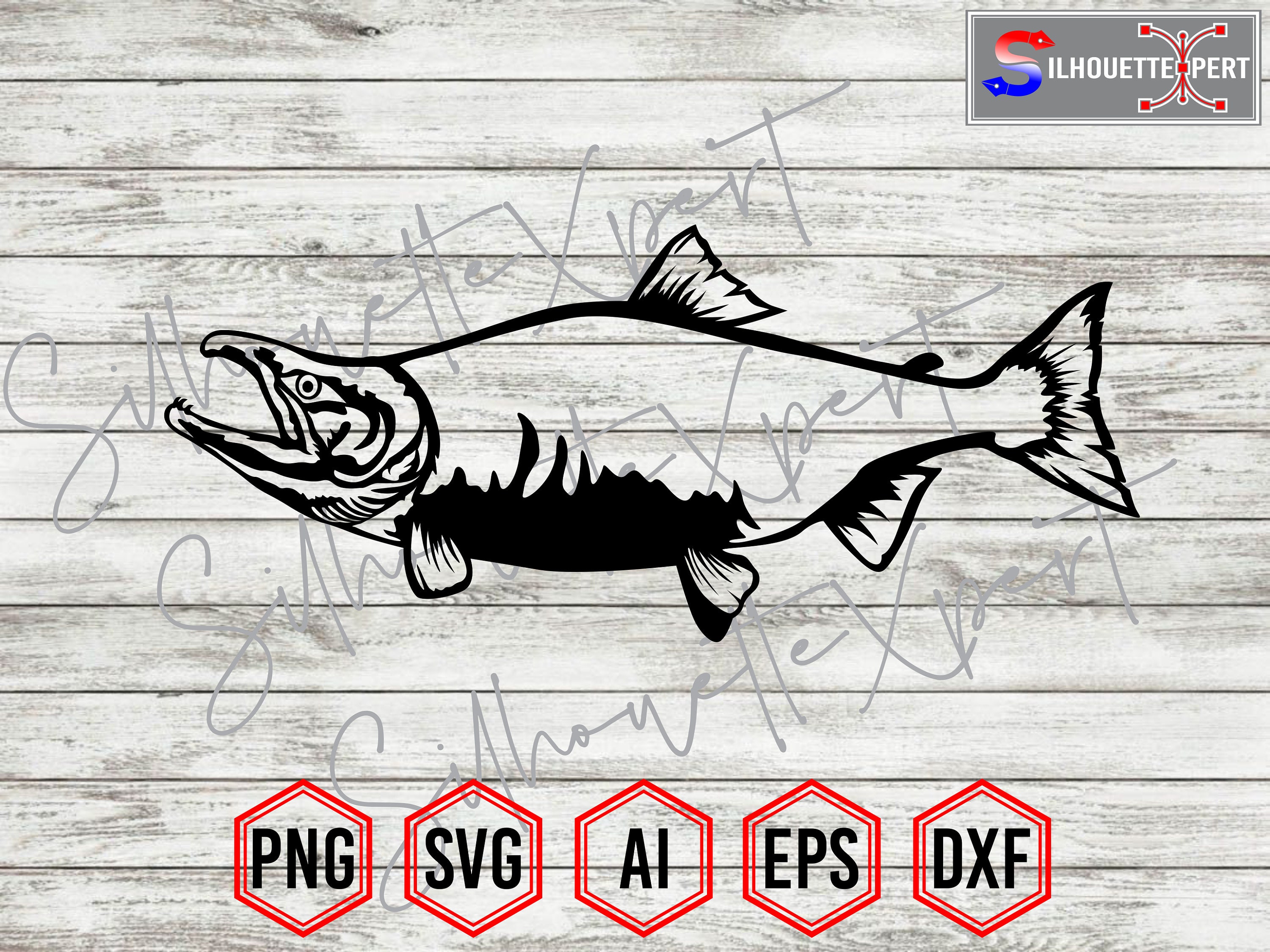 Salmon Svg Sockeye Salmon Svg Fishing Svg Clipart - Etsy