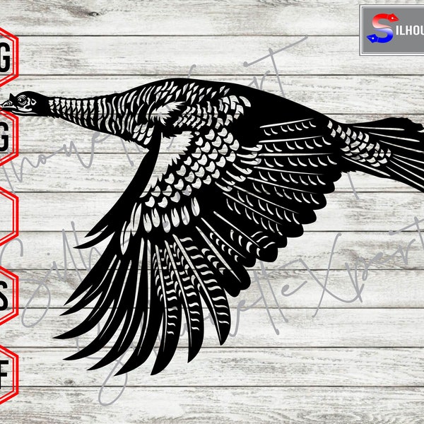 Flying Turkey Svg - Etsy