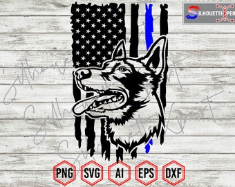 Police K9 Head Svg - Etsy