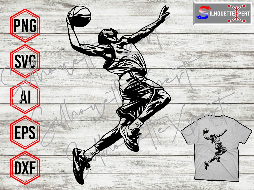 Basketball Dunk Svg, Basketball Silhouette, Basketball Svg - Instant ...