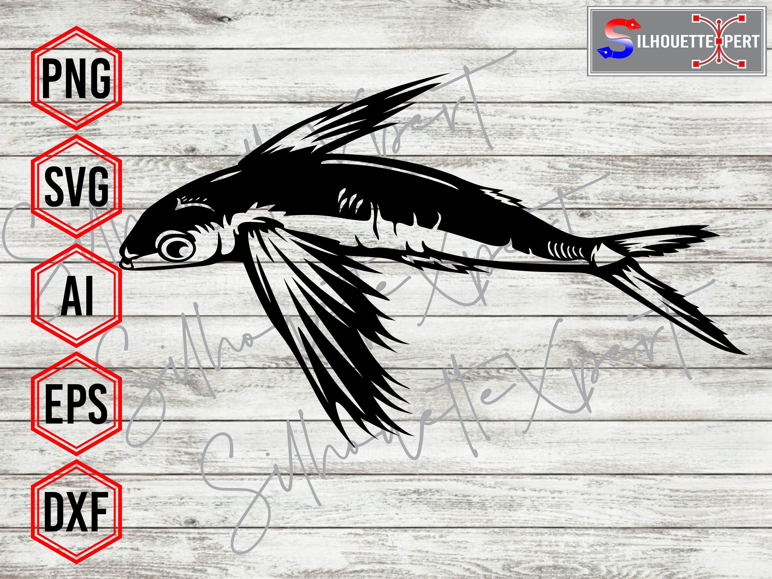 Flying Fish Svg Fish Svg Fishing Svg Clipart Vector - Etsy UK