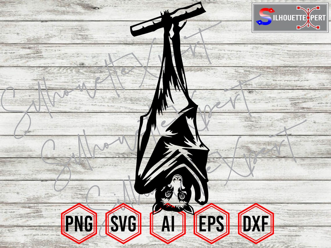 Hanging Bat Svg Scary Bat Svg Horror Bat Svg Cricut CNC - Etsy