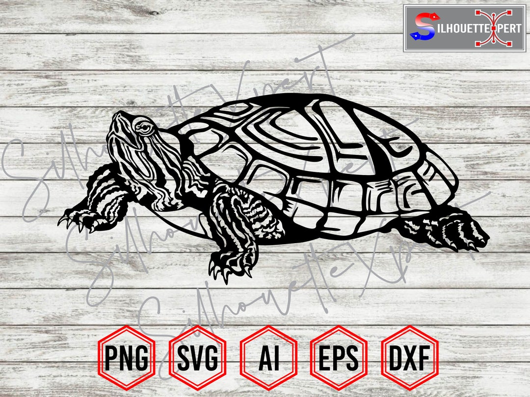 Adorable Turtle Silhouette #5, Turtle Svg, Ocean Svg, Summer Svg ...