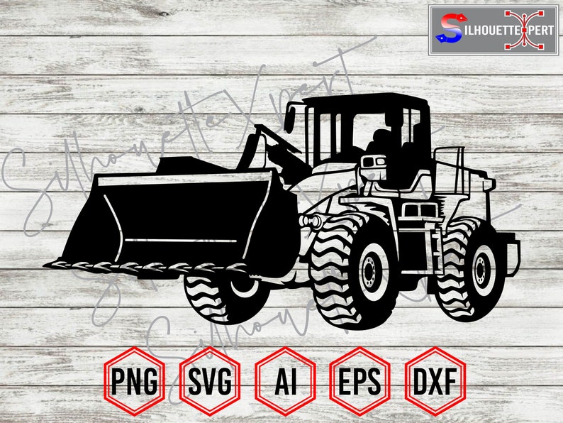 Wheel Loader Silhouette 2 Heavy Equipment Svg Construction - Etsy