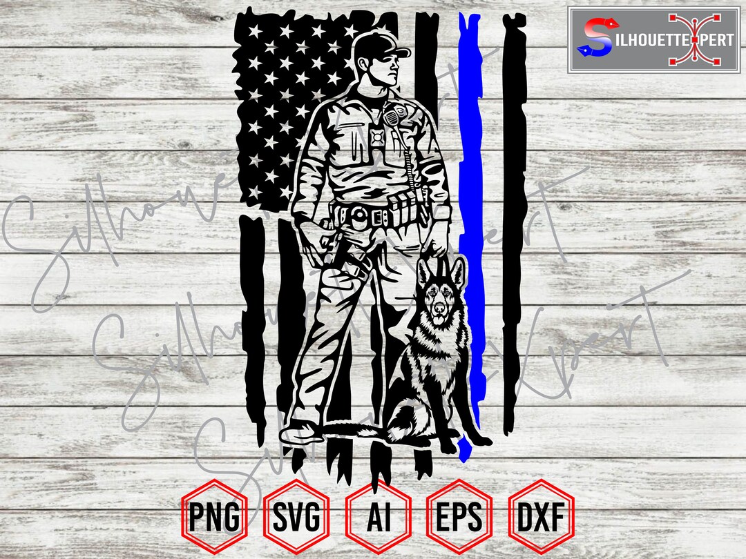 US K9 Handler Svg / Police K9 Svg / German Shepherd Svg/ Thin Blue Line ...
