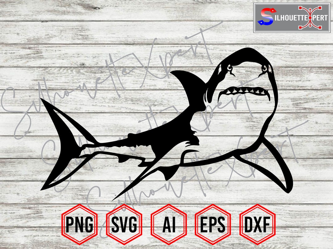 Hai Silhouette #2, Hai svg, Angry Shark svg, Ocean svg - Clipart ...