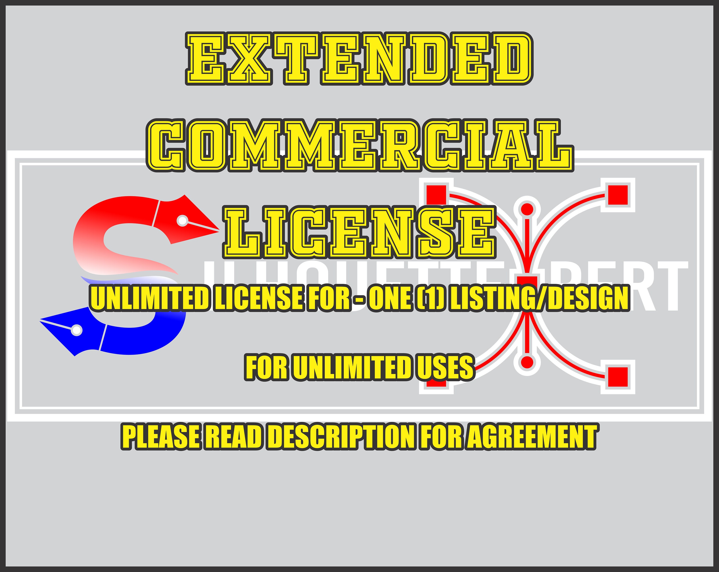 Extended Commercial License Svg Authorization Svg - Etsy