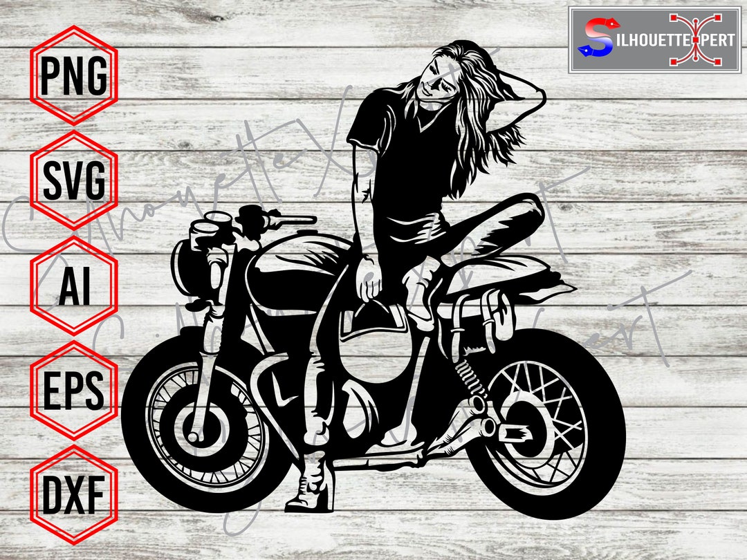 Lady Rider Svg, Motorcycle Svg, Racing Svg, Girl Rider Svg - Cricut ...