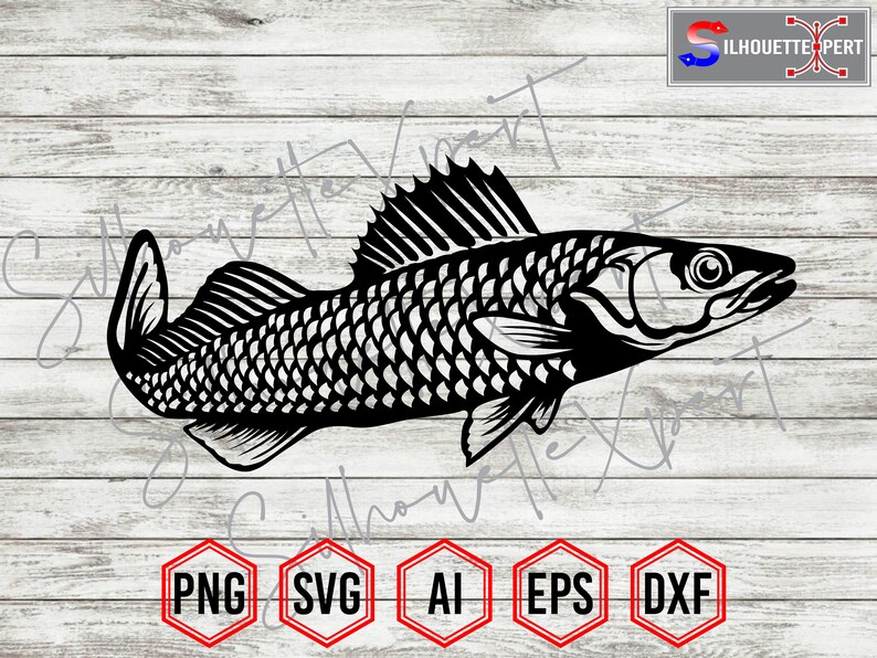 Blue Walleye Silhouette Walleye Svg Fishing Svg Vector - Etsy