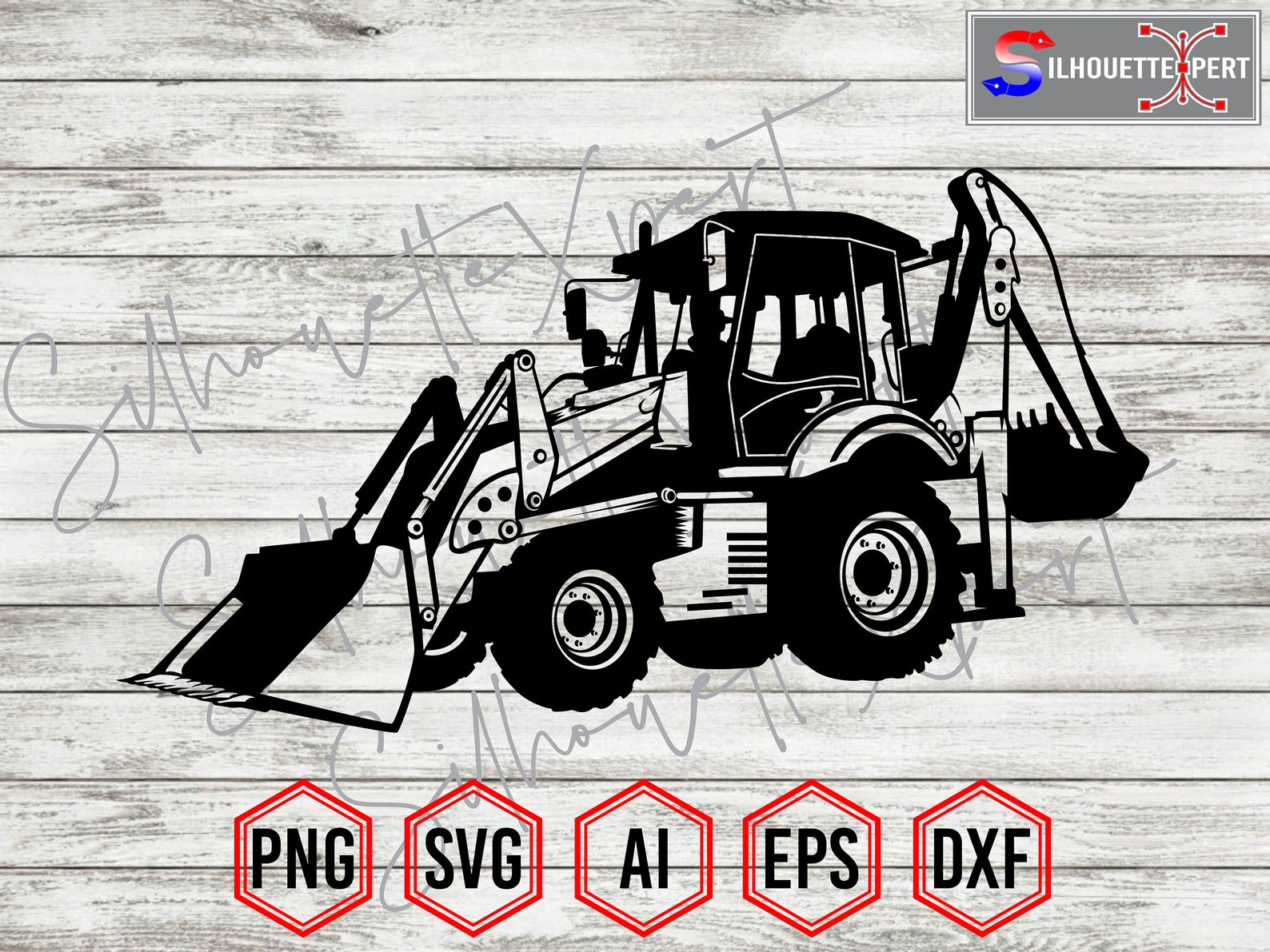 Backhoe Silhouette, Construction Truck SVG, Clipart (digital Download ...