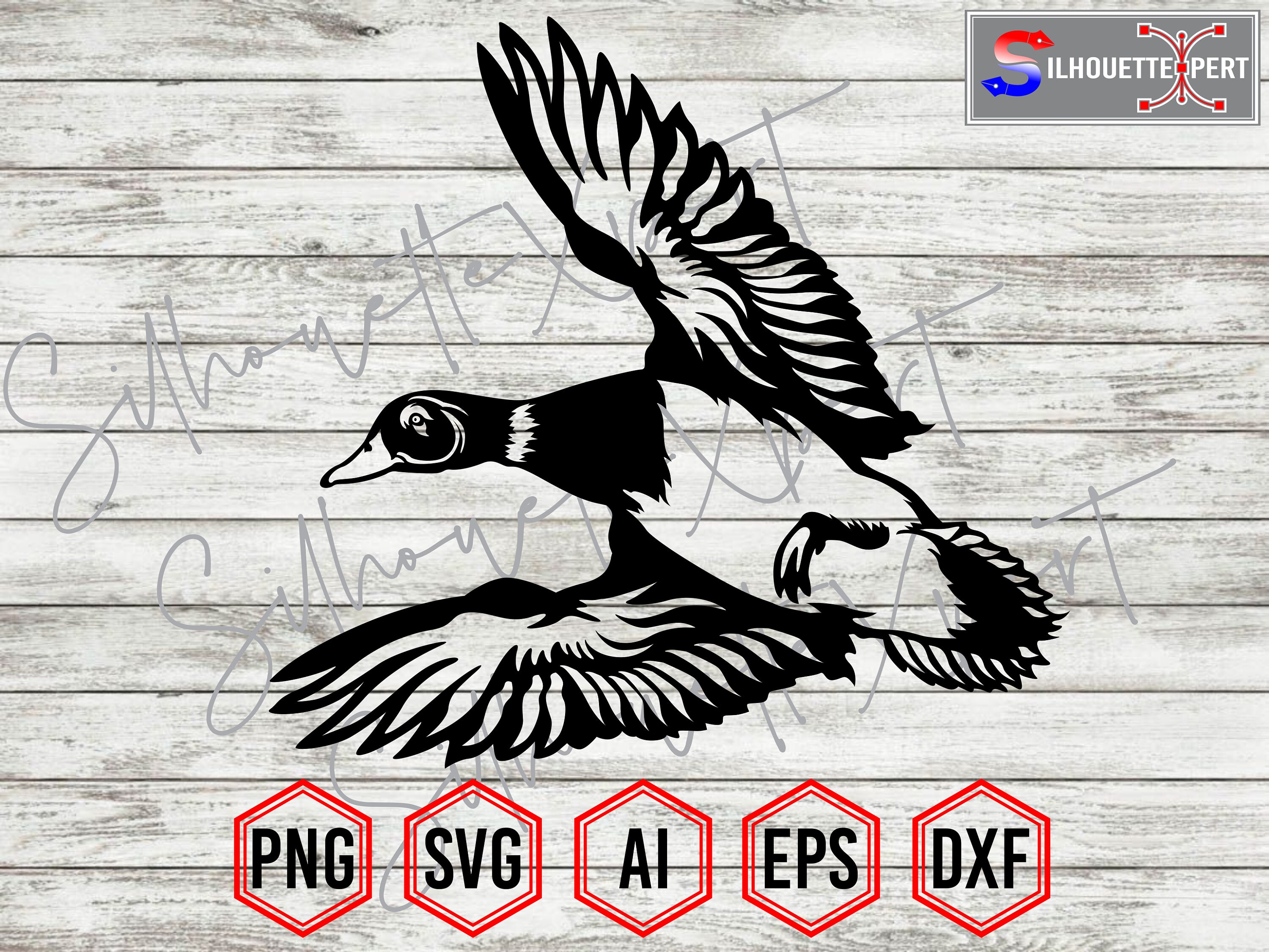 Flying Duck Silhouette #4, Duck Svg, Wild Duck Svg, Farm Animals Svg ...