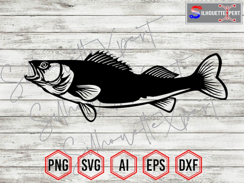 Walleye Svg, Fisherman Svg, Fishing Svg - Clipart, Silhouette, Cricut ...