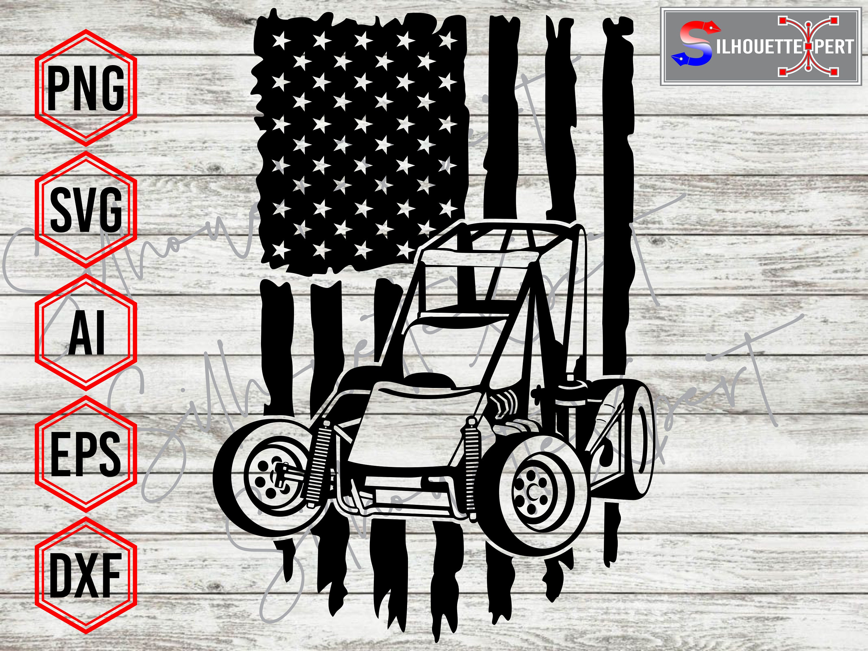 Patriotic US Flag Quarter Midget Racing Svg Racing Svg Dirt - Etsy