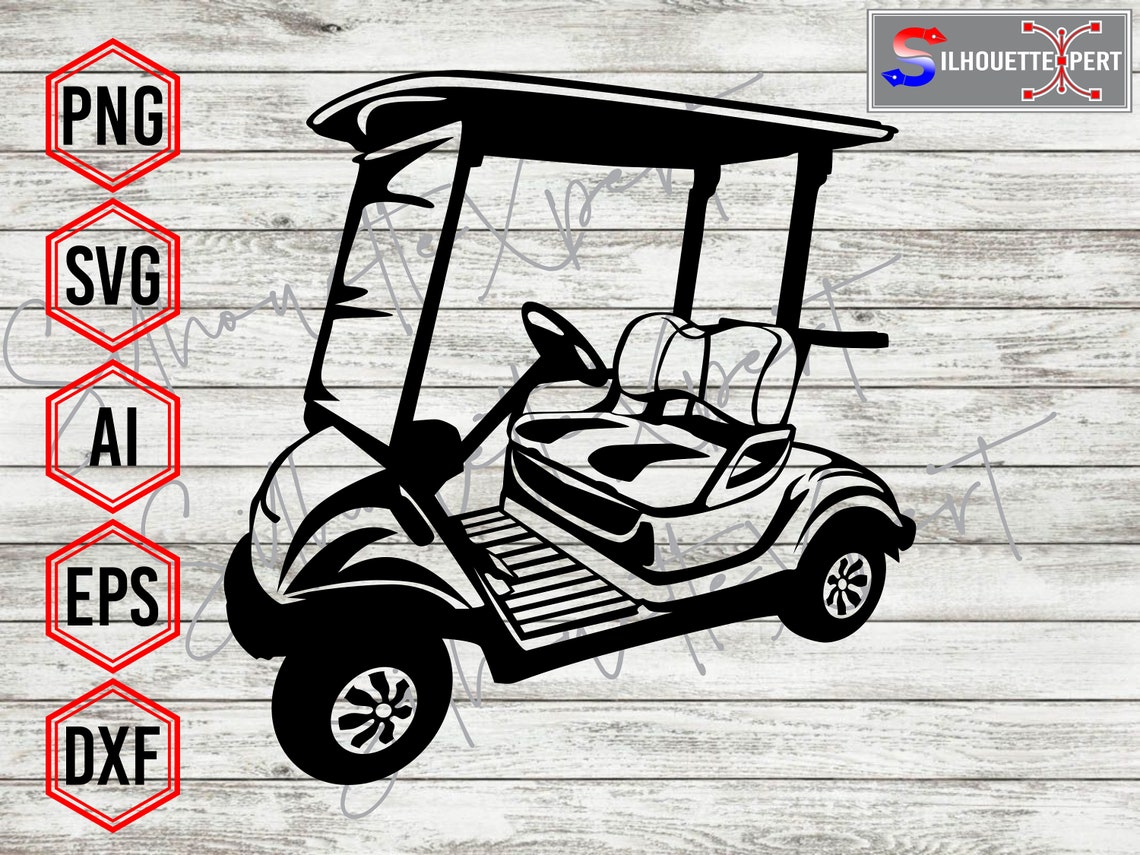Golf Cart Svg, Golf Transportation Svg, Gold Svg - Clipart, Silhouette ...