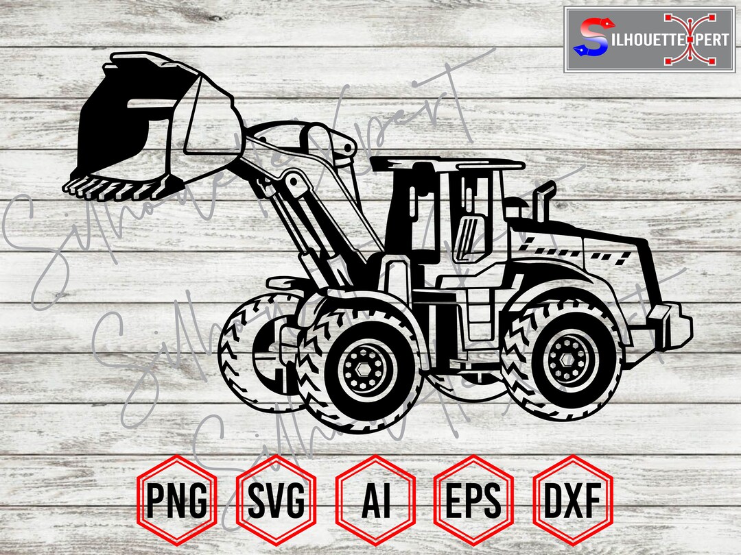 Wheel Loader Silhouette #1, Heavy Equipment Svg, Construction Truck Svg ...
