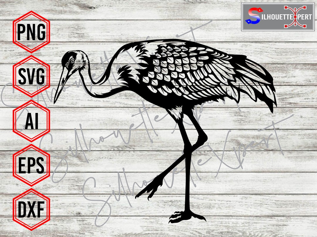 Sandhill Crane Svg, Cute Sandhill Crane Svg, Animal Svg, Bird Svg ...