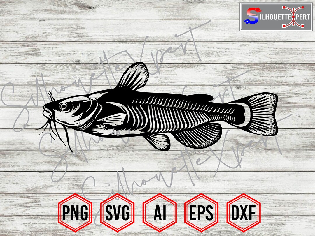 Black Bullhead Svg, Cat Fish Svg, Fishing Shirt Svg - Clipart ...