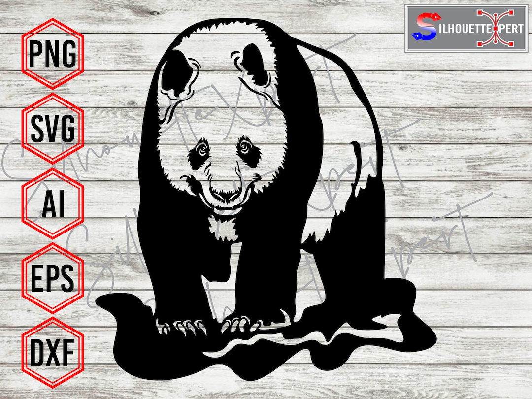 Panda Silhouette Panda Svg Mei Lee Svg Cricut CNC Laser - Etsy