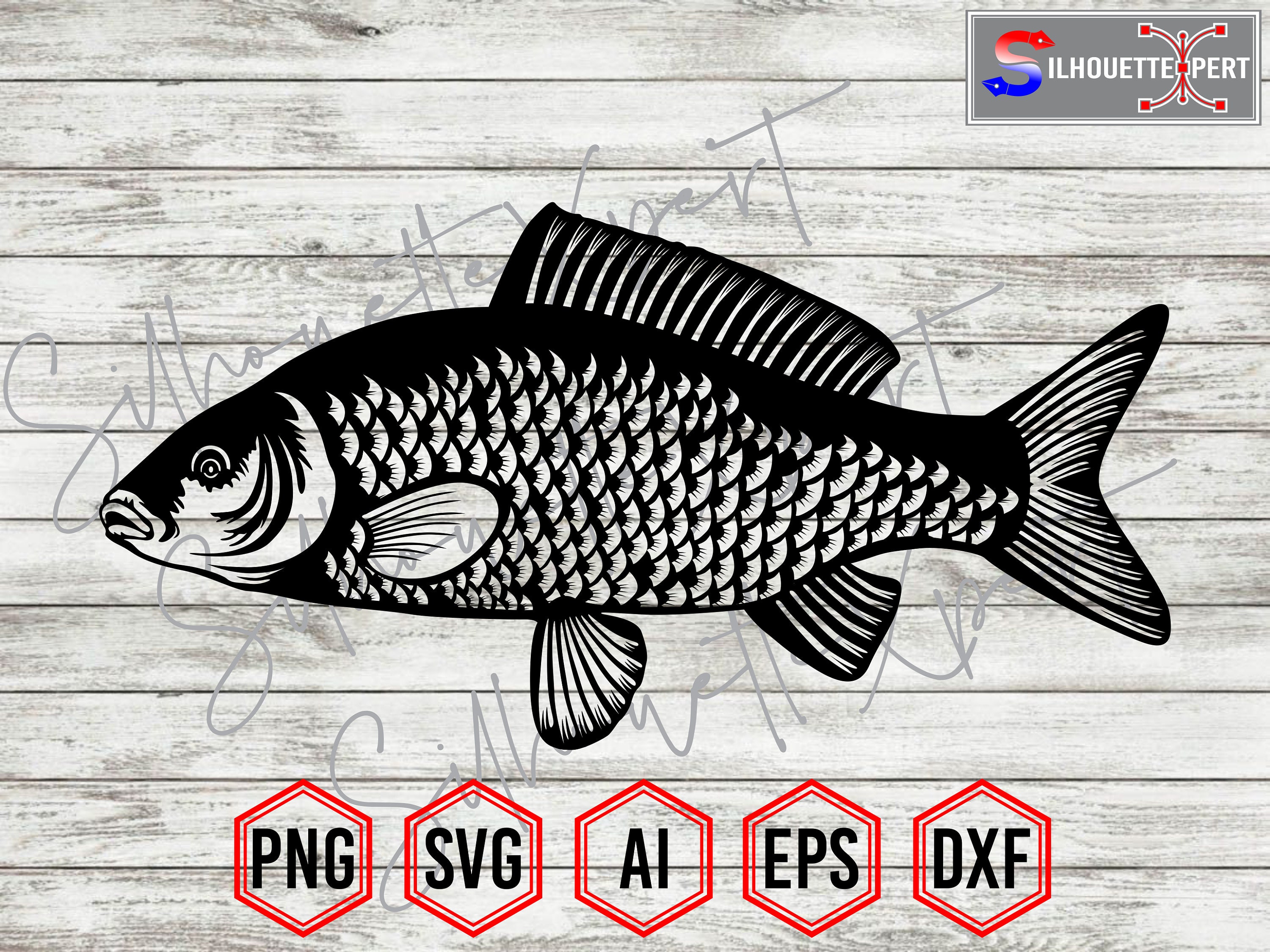 Karpfen Fisch svg Gold Fisch Karpfen svg Koi svg Clipart - Etsy.de