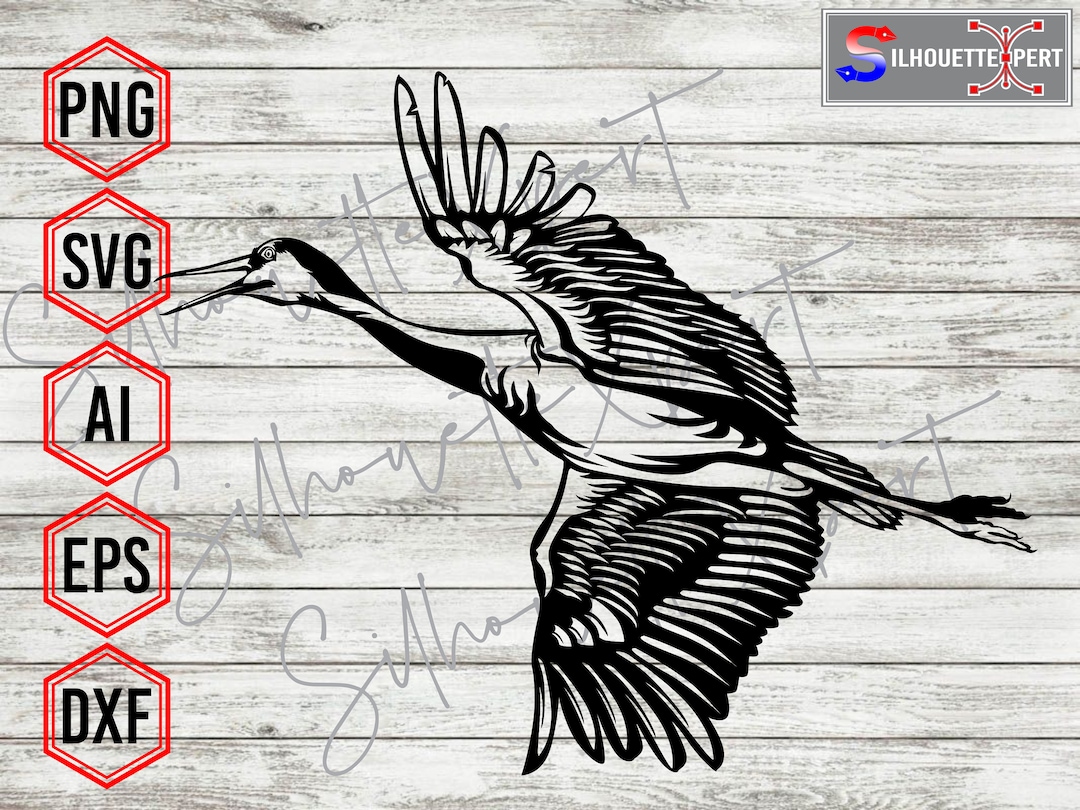 Sandhill Crane Svg, Flying Sandhill Crane Svg, Animal Svg, Bird Svg ...
