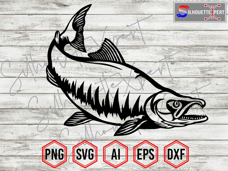 Salmon Silhouette Sockeye Salmon Svg Fishing Svg Clipart - Etsy