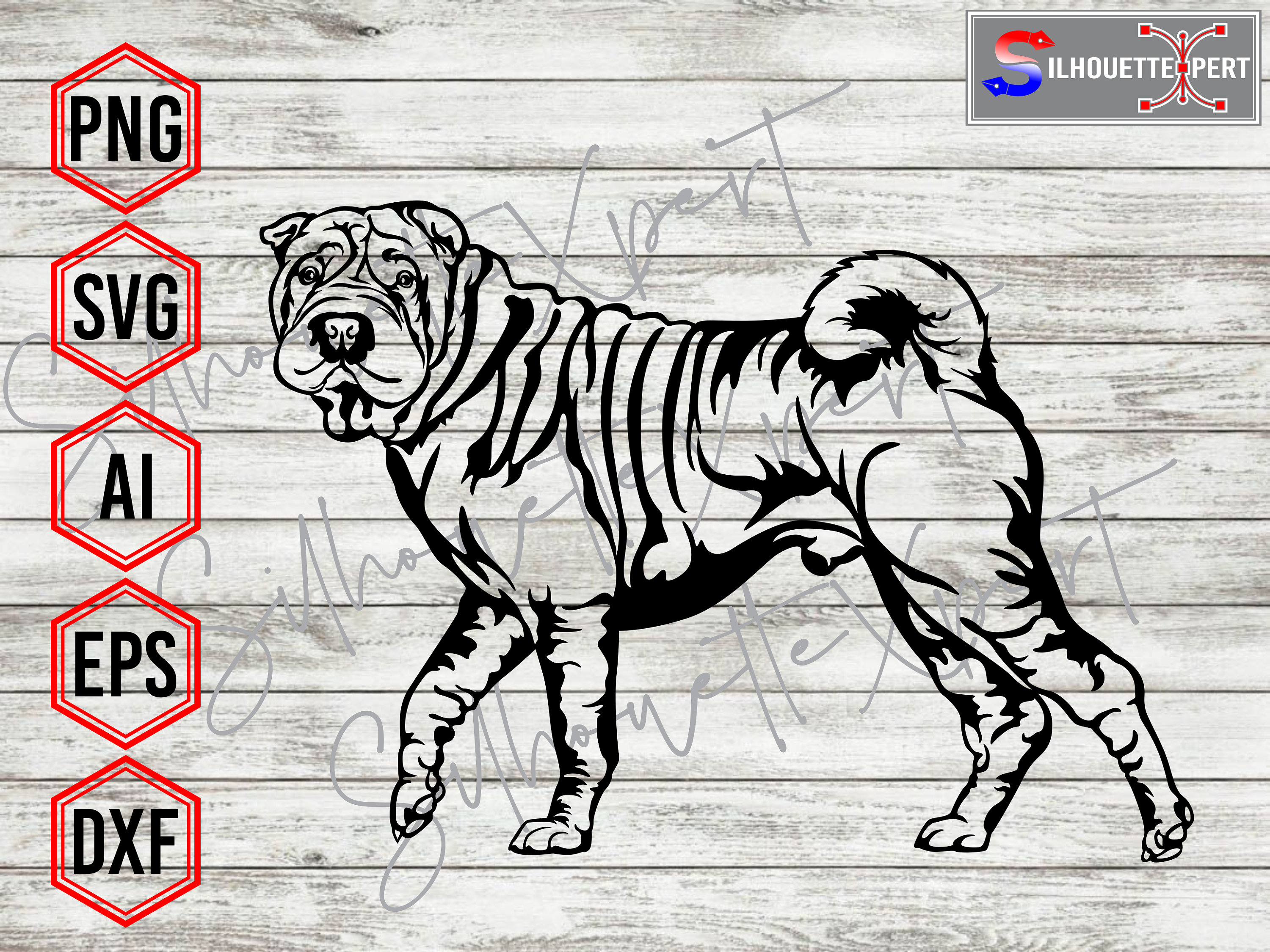Shar Pei Svg Shar Pei Line Art Animal Svg Dog Svg Cricut - Etsy