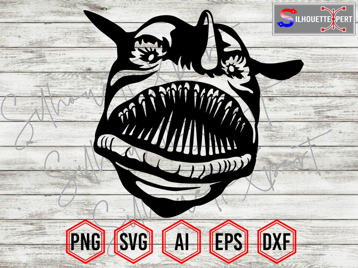 Anglerfish Silhouette 2 Anglerfish Svg Aquarium Fish Svg - Etsy