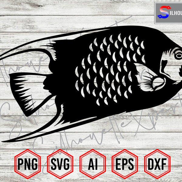 Angel Fish Svg - Etsy