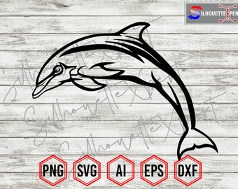 Dolphin Svg Png Dolphin Clipart Tropical Svg Beach Svg - Etsy