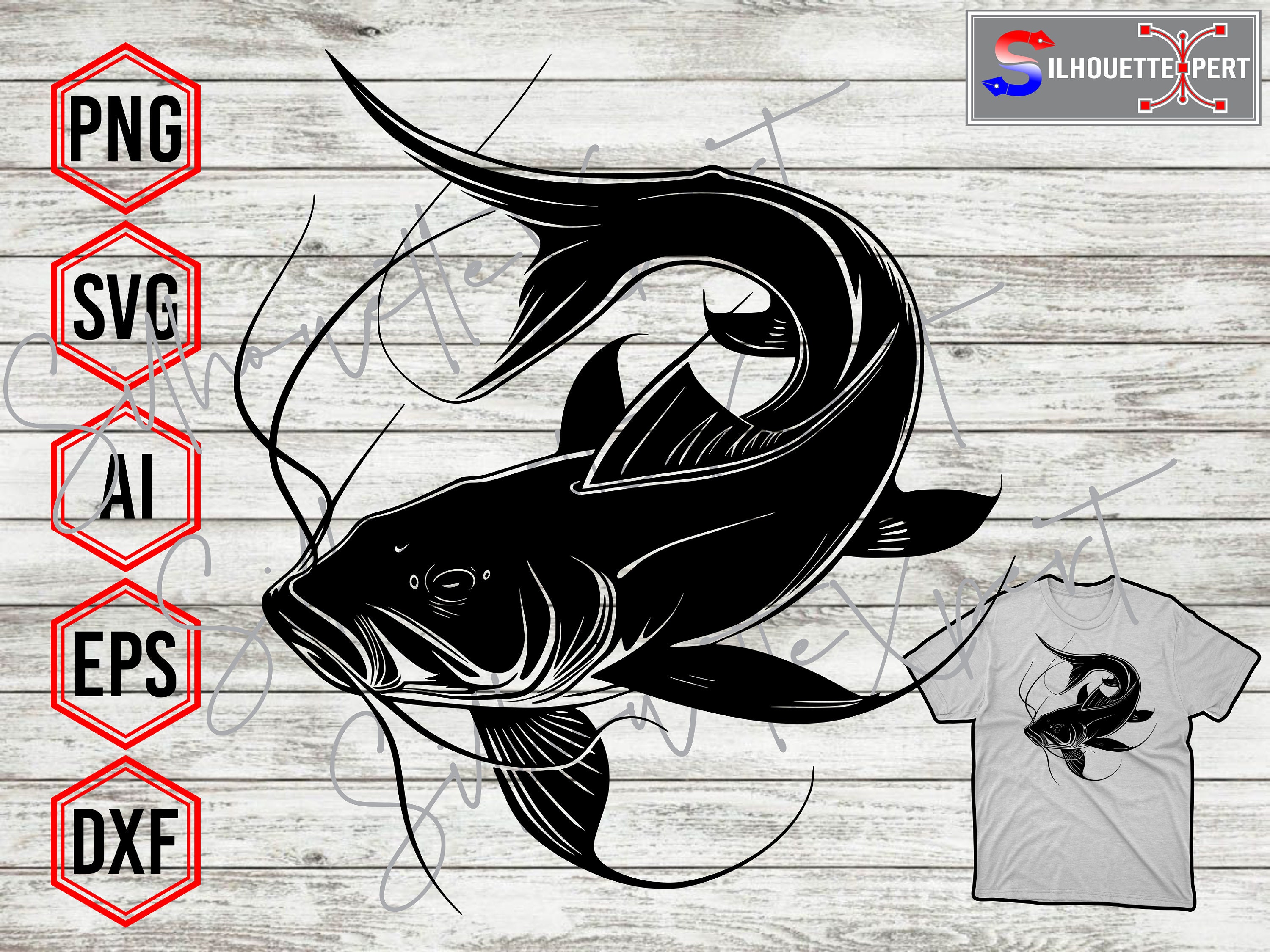 Bagre svg, silueta de bagre, pez de barro svg - Descargas digitales ...