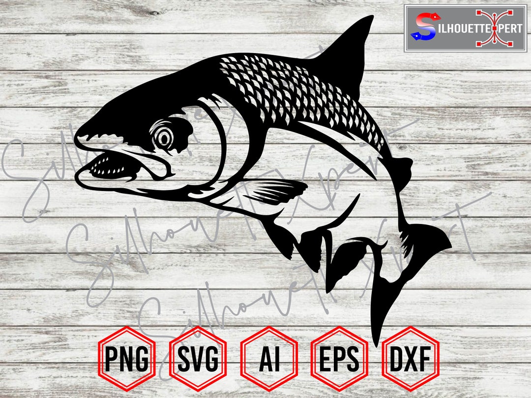Atlantic Salmon Svg, Salmon Svg, Fishing Svg - Clipart, Silhouette ...