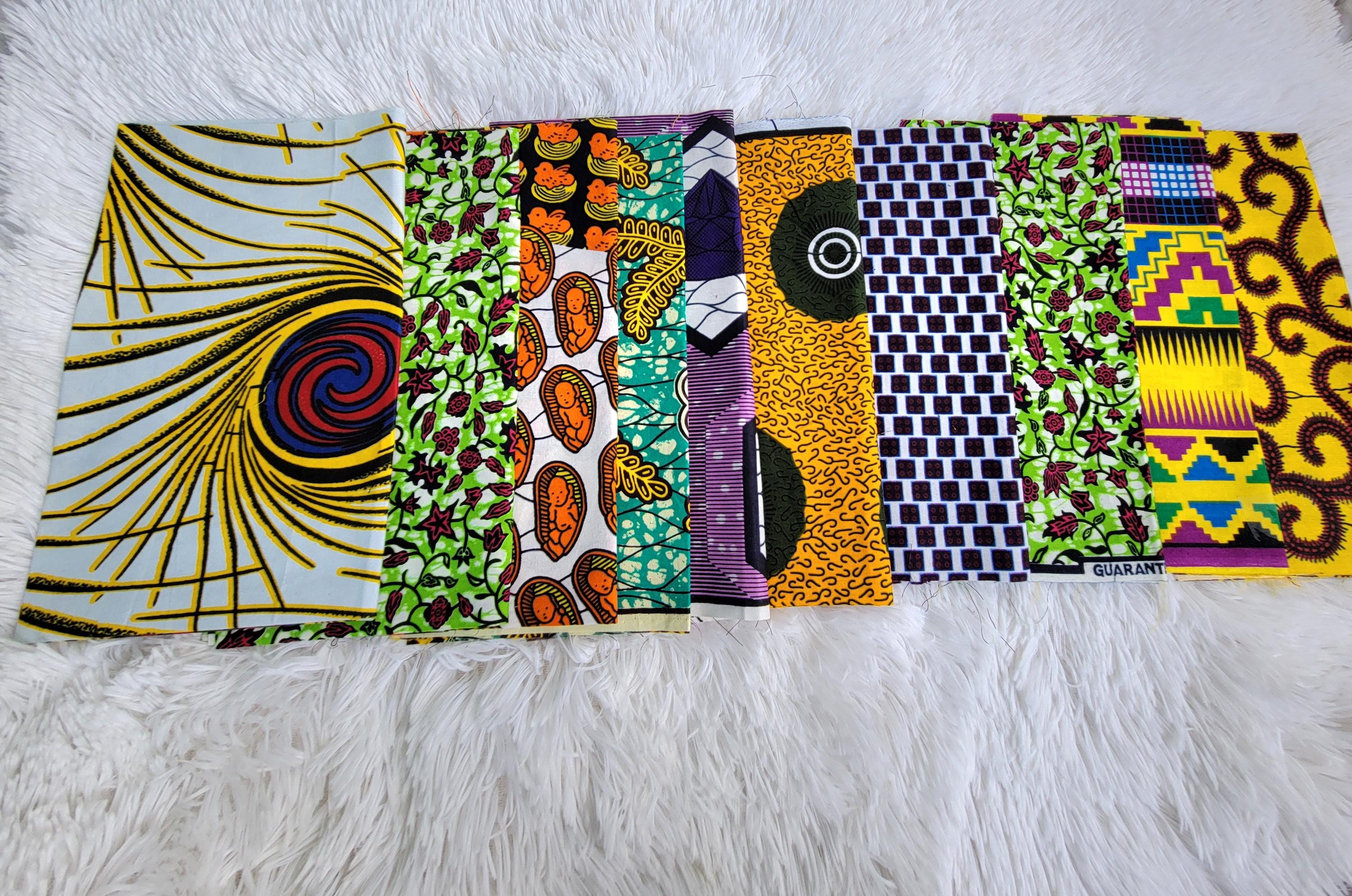 10 PCS Fat QUARTER African Fabric Bundle/ Craft Fabric/ Quilting Fabric ...