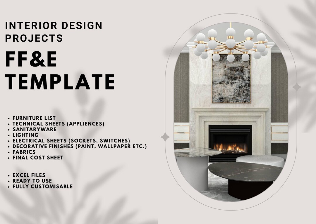 Interior Design Specifications Template | Excel Template FF&E Interior ...