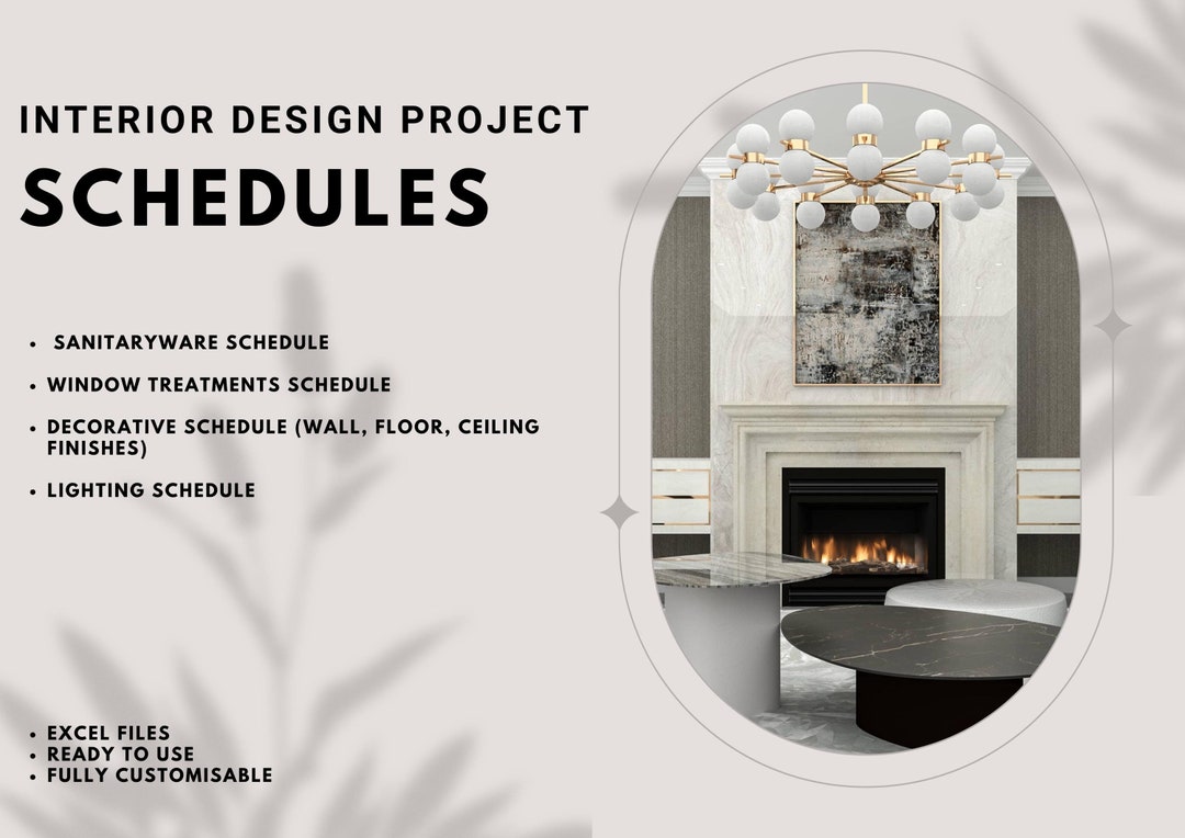 Interior Design Project Schedule Templates I Window Treatments I ...