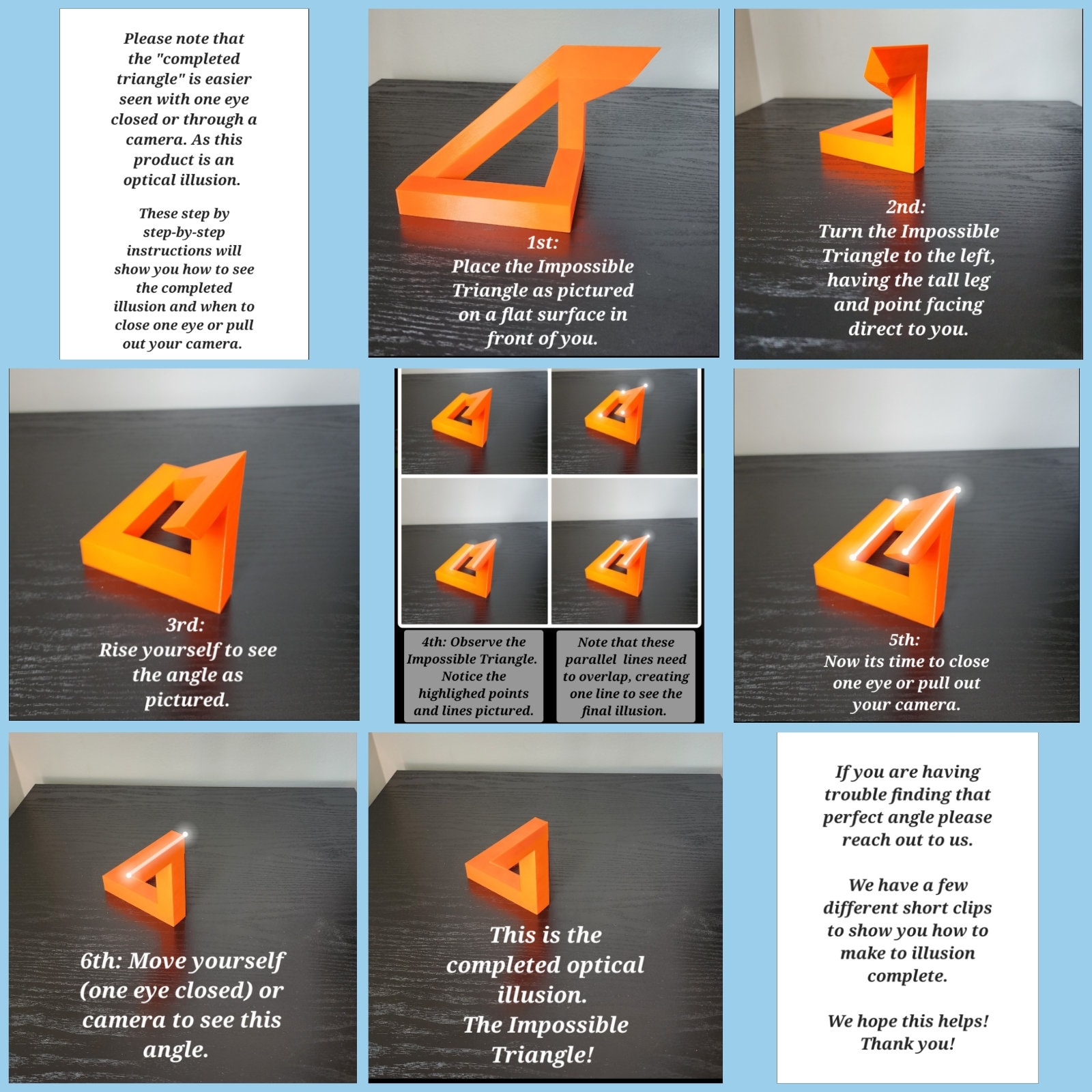 Penrose Impossible Triangle - Etsy