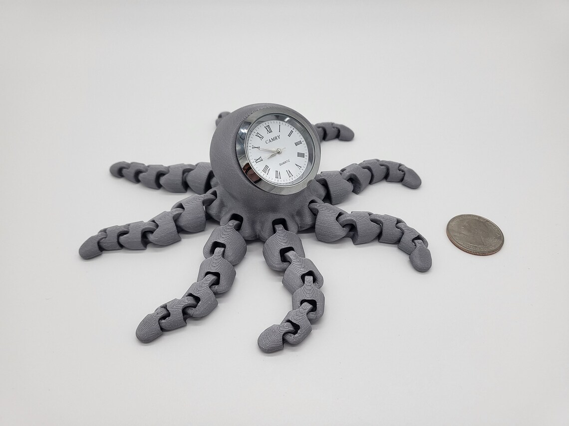 Clocktopus Articulating Octopus Desk Clock - Etsy