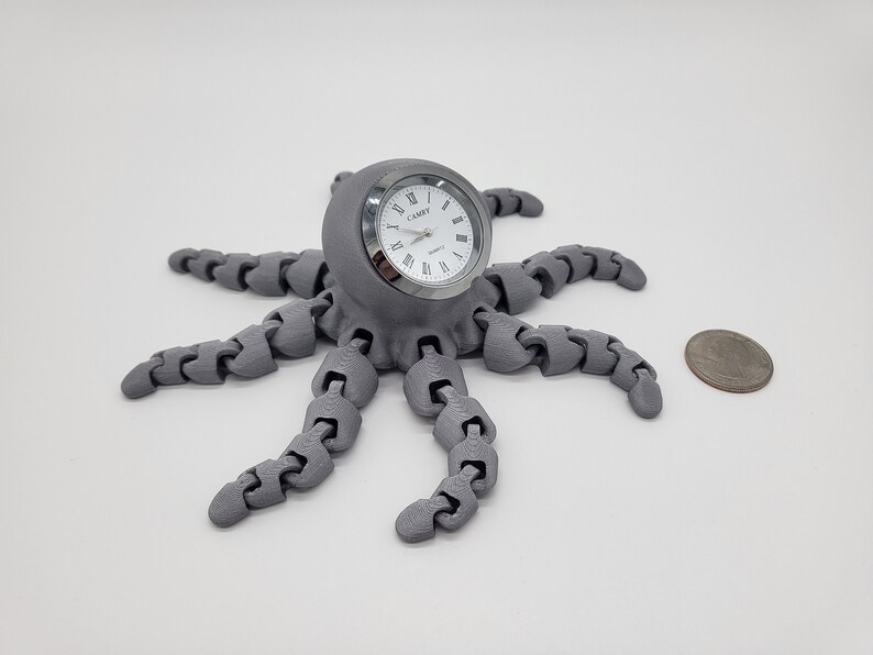 Clocktopus Articulating Octopus Desk Clock - Etsy