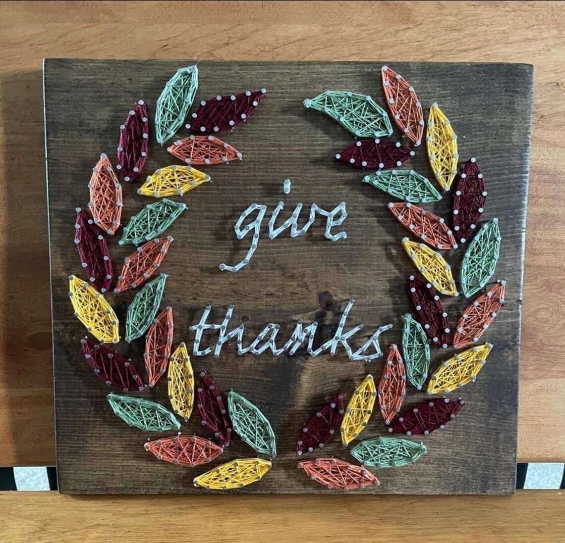 Give Thanks Fall String Art - Etsy