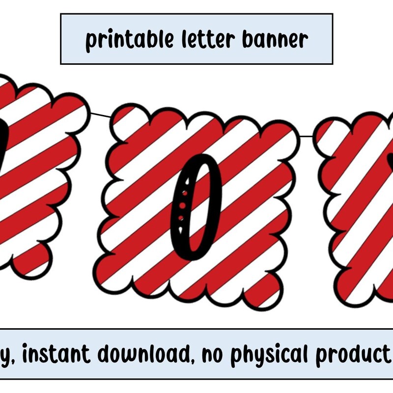 Candy Cane Banner - Etsy