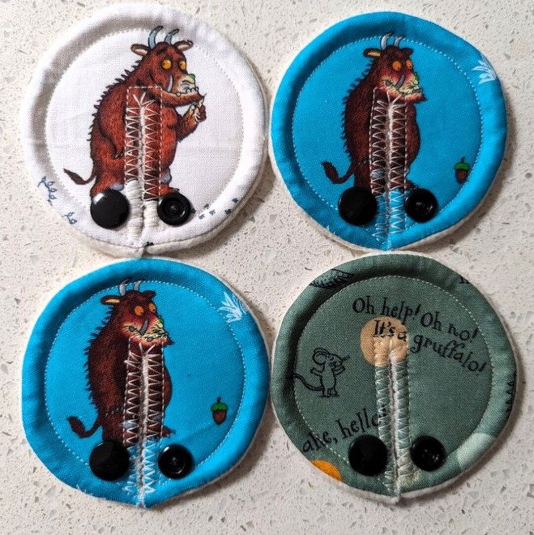 4 X Antimicrobial Bamboo Fleece G Tube Pads/covers for PEG, Mic-key ...