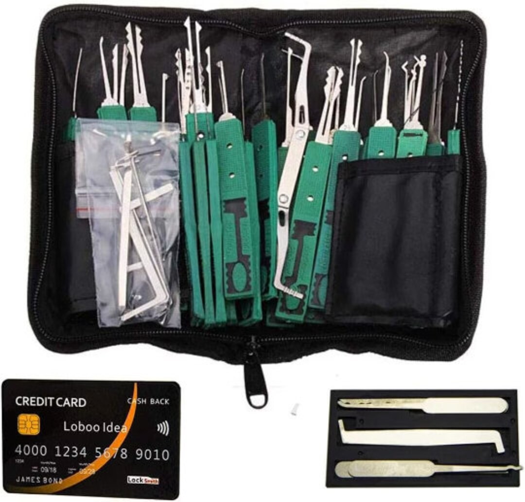 32 Piece Pick Set and 5 Piece Credit Card Style Pick Setlocks - Etsy